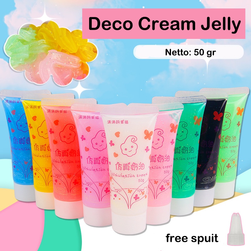 Jual 50 ml Cream Clay Lem Krim Simulation Cream untuk Deco - JELLY ...