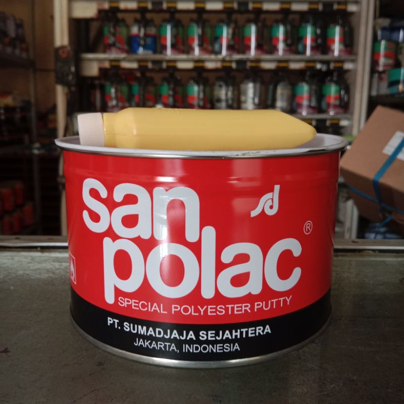 Jual Dempul Sanpolac 1 Kg + Hardener / Dempul Sanpolac/ San Polac ...
