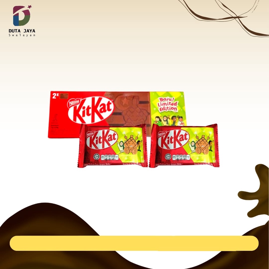 Jual KitKat 4F 4 Finger Wafer Chocolate 2 x 38 Gram Ketupat Limited ...
