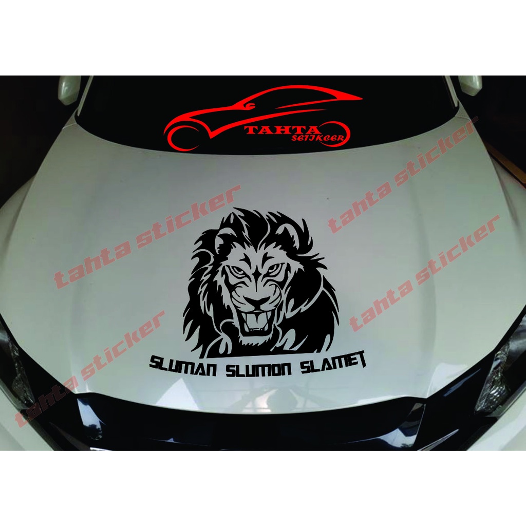 Jual Stiker sticker mobil kap depan motif singa semua jenis mobil bisa ...