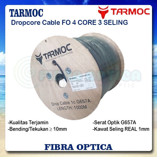 Jual Tarmoc Dropcore Cable FO 4 CORE 3 SELING 1000m/Kabel FO Drop Core ...