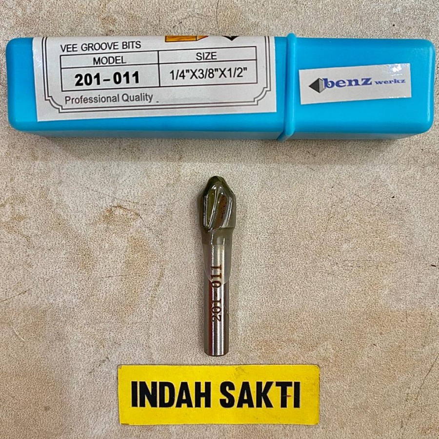Jual Mata Profil Kayu ACP Router Vee Groove Bits 201-011 BENZ | Shopee ...