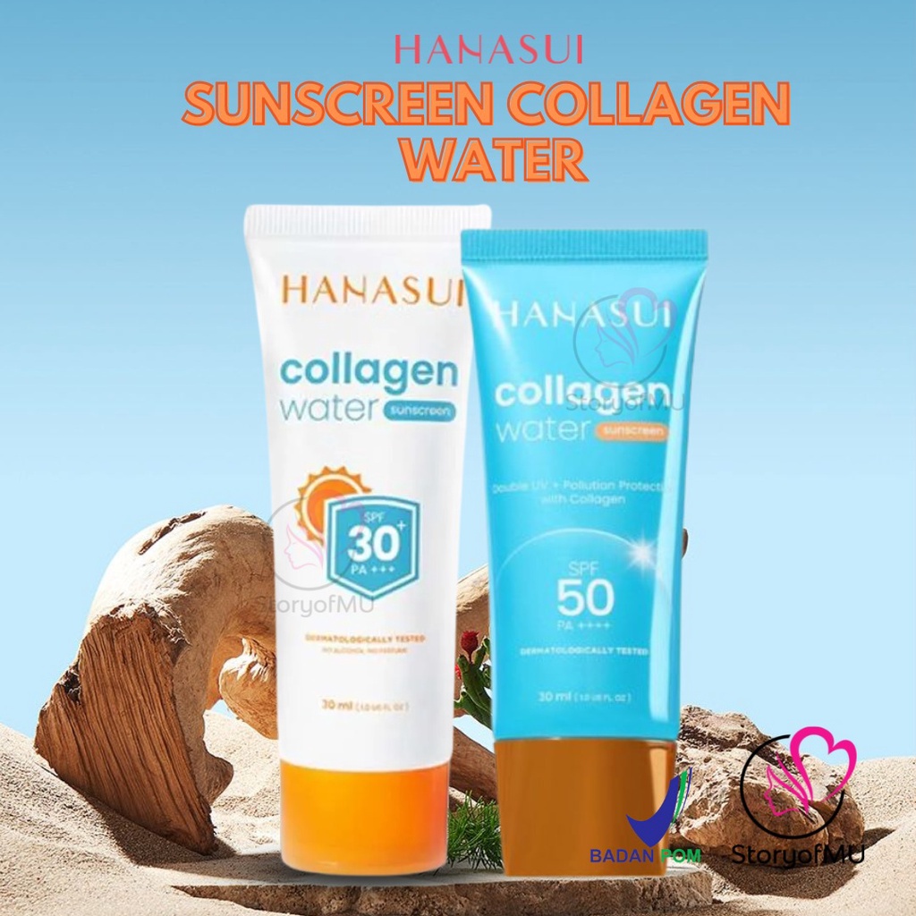 Jual HANASUI Collagen Water Sunscreen SPF50 SPF30 PA++++ UV 30ml ...