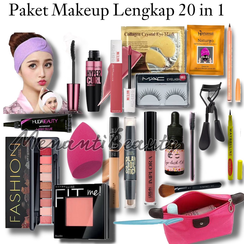 Jual Paket Makeup Lengkap Maybelline 20 in 1 / Paket Set Kecantikan ...