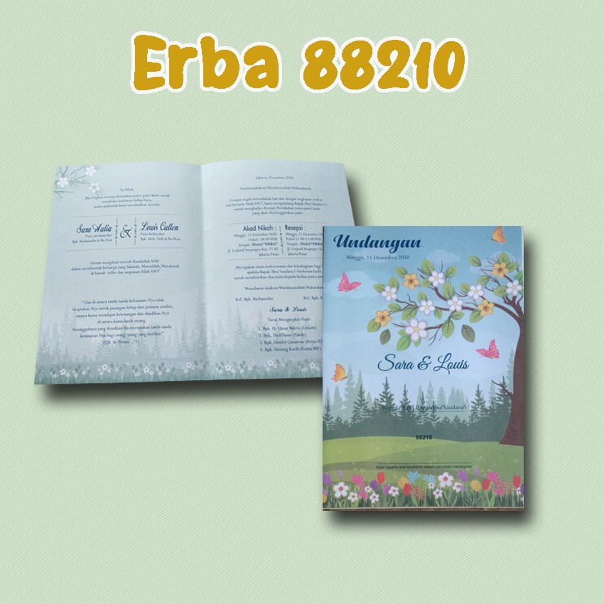 Jual Blangko Undangan Pernikahan ERA BARU / ERBA 88210 COVER Harga ...