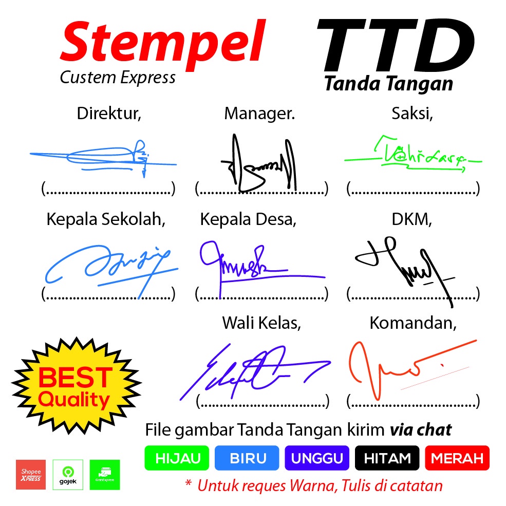Jual STEMPEL TTD / STEMPEL TANDA TANGAN / STEMPEL CUSTOM / STEMPEL ...