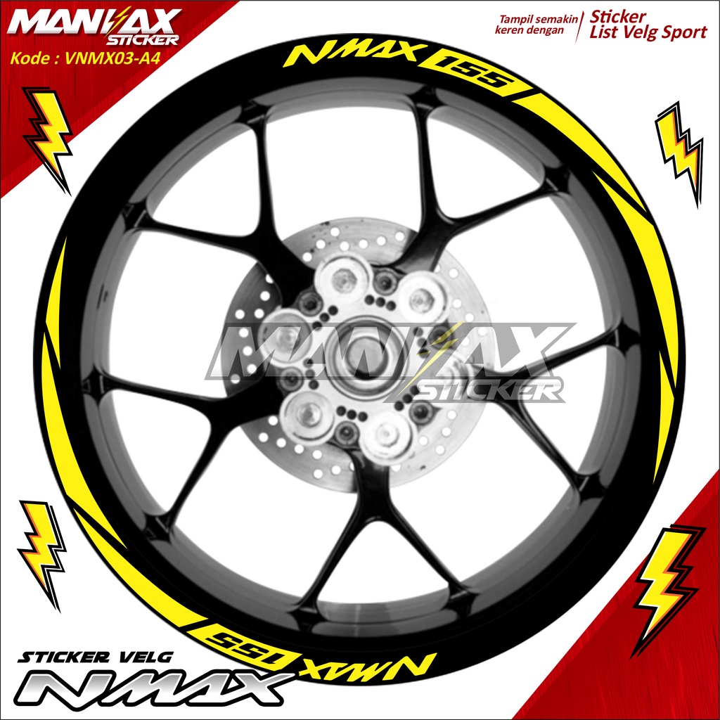 Jual Stiker Cutting Velg Motor NMAX 155 // List Velg Velk Yamaha NMAX ...