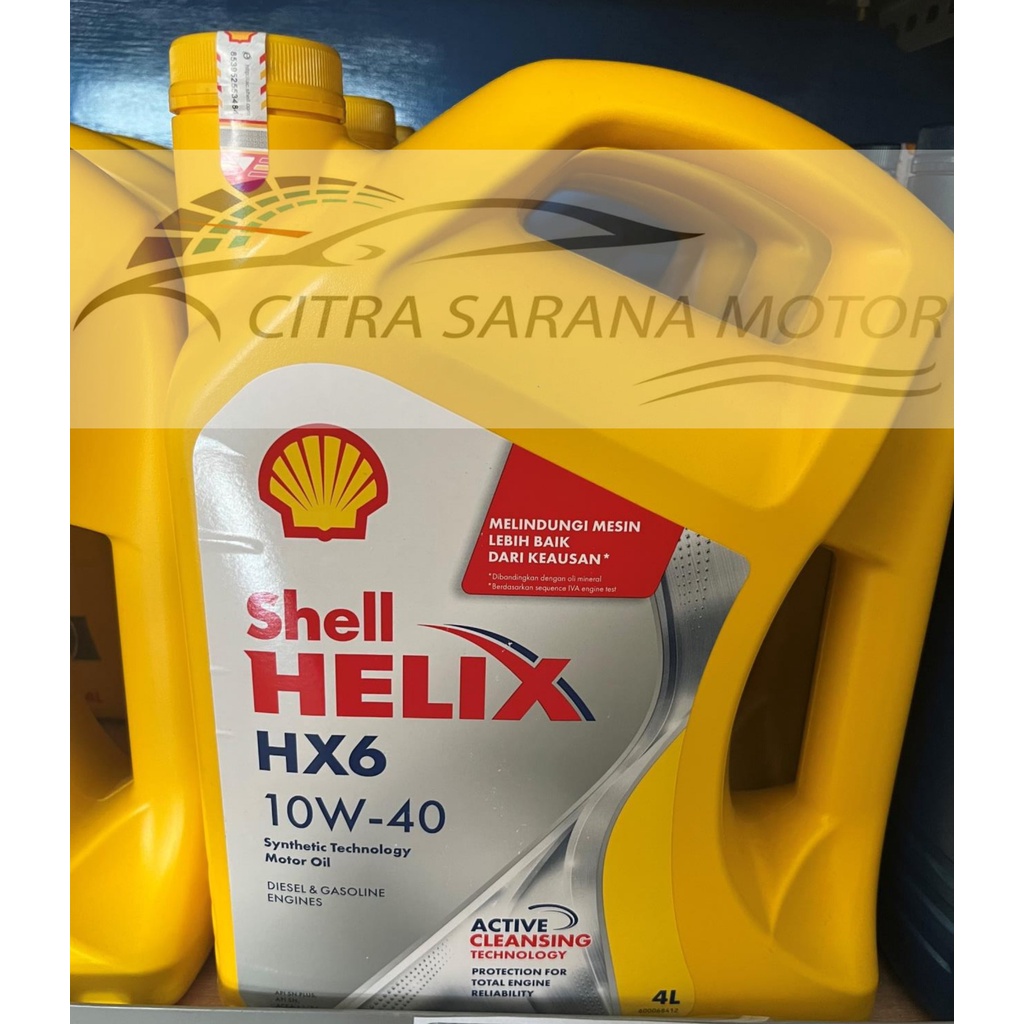 Jual SHELL HELIX HX6 10W-40 4 Liter | Shopee Indonesia