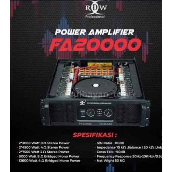 Jual Power amplifier RDW profesional FA20000 FA 20000 original | Shopee ...