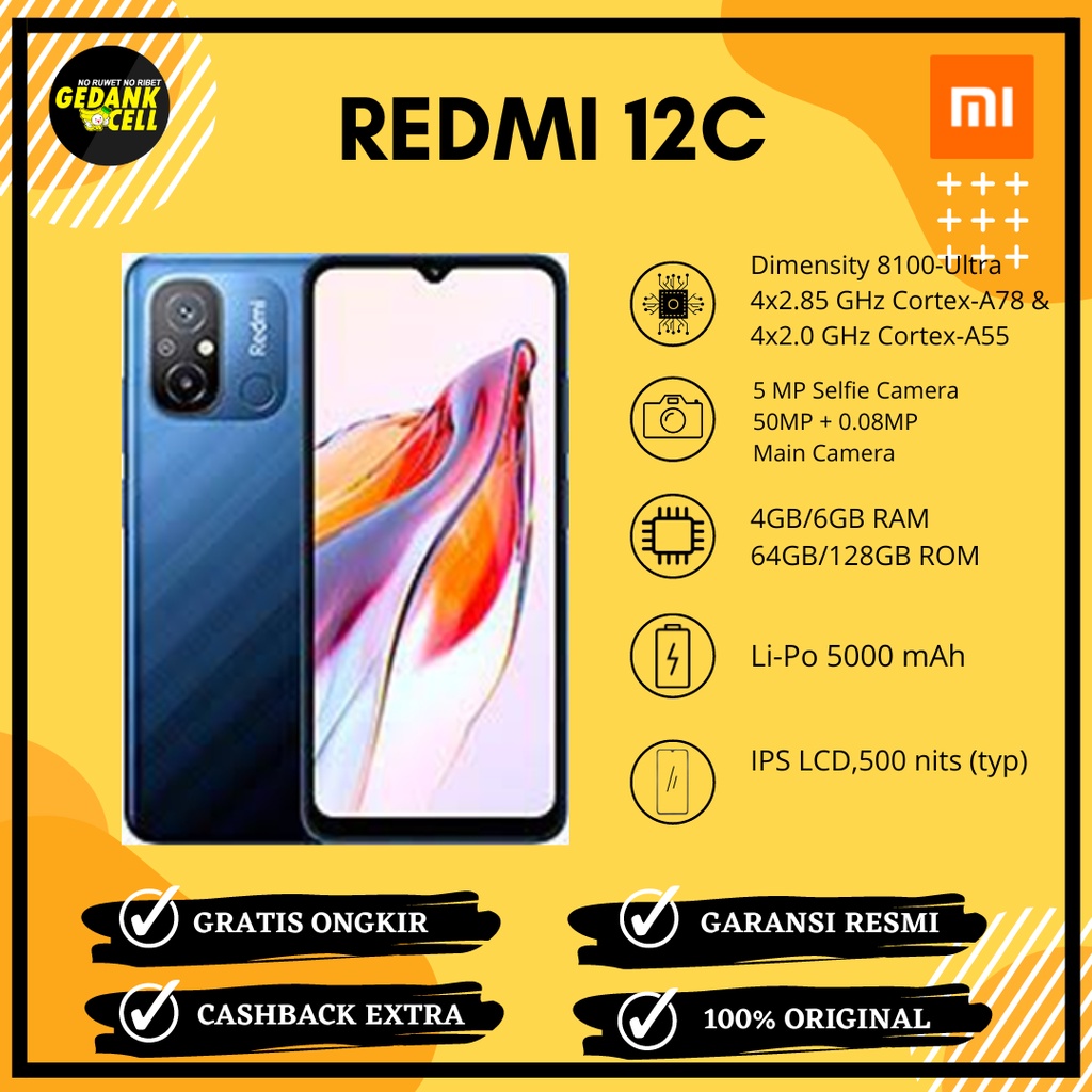 Jual Redmi 12C (4G) - Hp Resmi | Shopee Indonesia