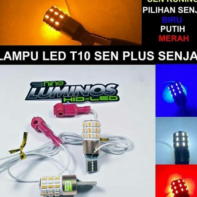 Jual LAMPU LED T10 LUMINOS 2 MODE SENJA PLUS SEIN UNTUK SEMUA MOTOR ...
