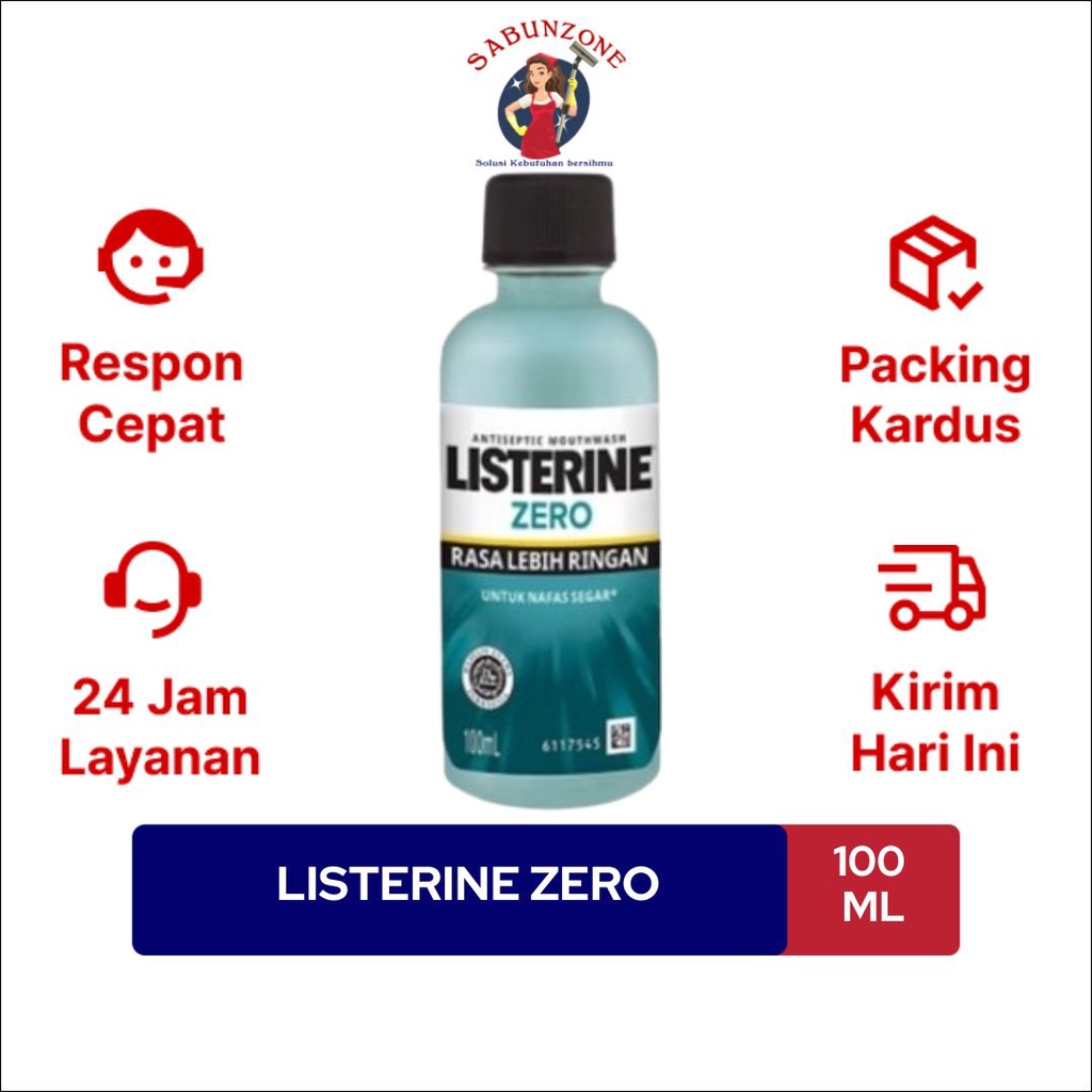 Jual Listerine Zero 100 ml Obat Kumur Antiseptik | Shopee Indonesia
