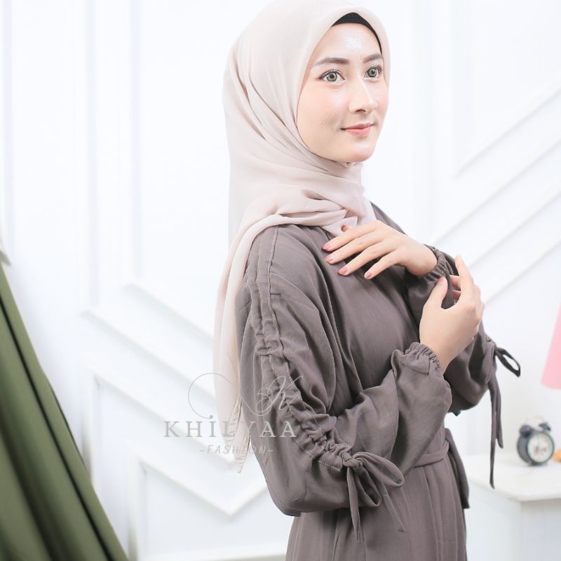 Jual KF-DRESS LENGAN SERUT BRAND KHILYAAFASHION TERBARU / GAMIS REMAJA ...