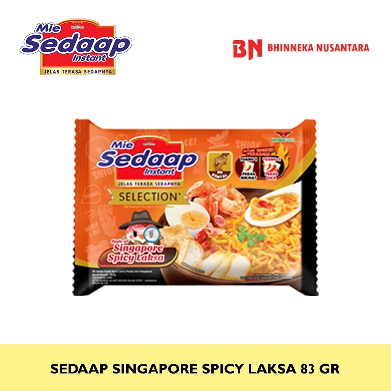 Jual Sedaap Mie Instant Singapore Spicy Laksa 83 Gram | Shopee Indonesia