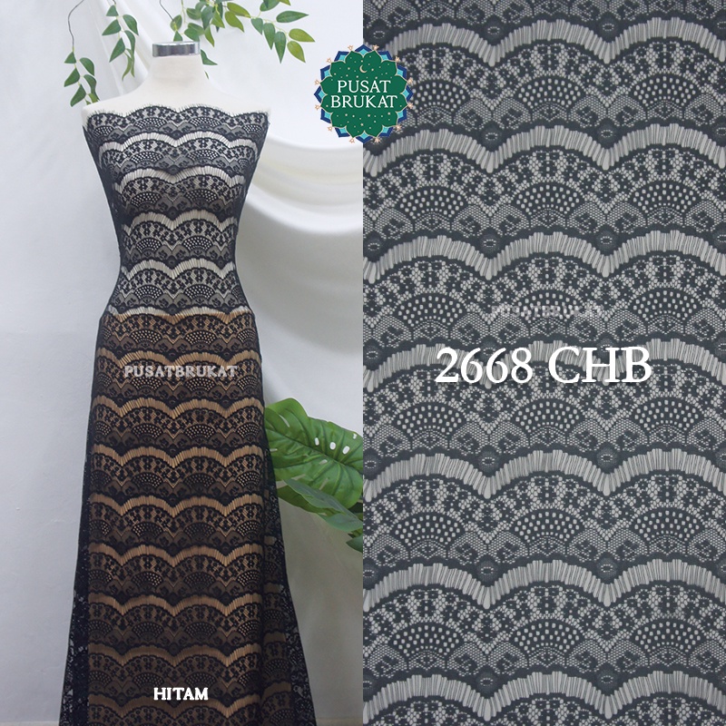 Jual KAIN BROKAT LACE RENDA BRUKAT METERAN HITAM / RENDA BAHAN KAOS ...