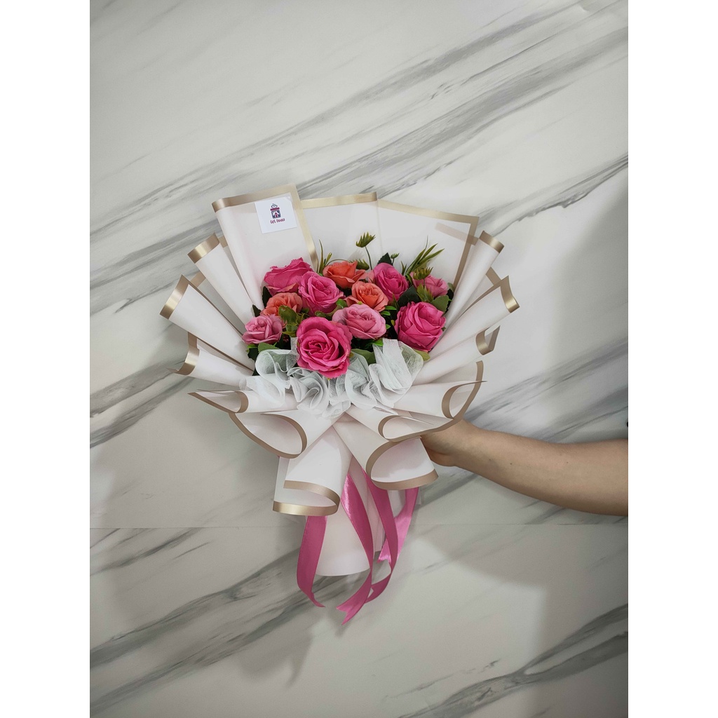 Jual Buket Bunga/Bouquet Flower/Buket Wisuda/Free Kartu Ucapan&Paper ...