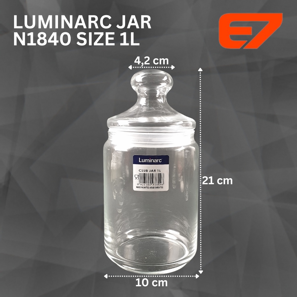 Jual Luminarc Toples Botol Jar Beling Kaca D10cm T21cm 1000ml | Shopee ...