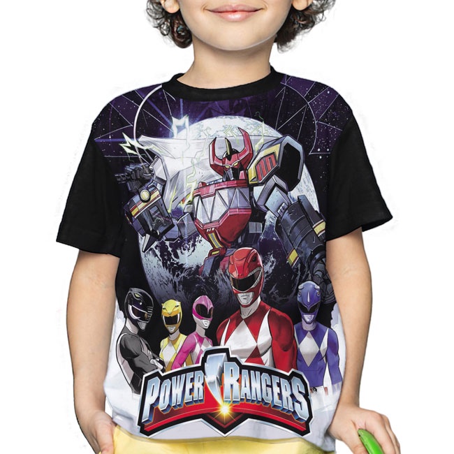 Jual Baju Power Rangers Anak Laki Laki Kaos Anime Power Ranger 3D V2 ...