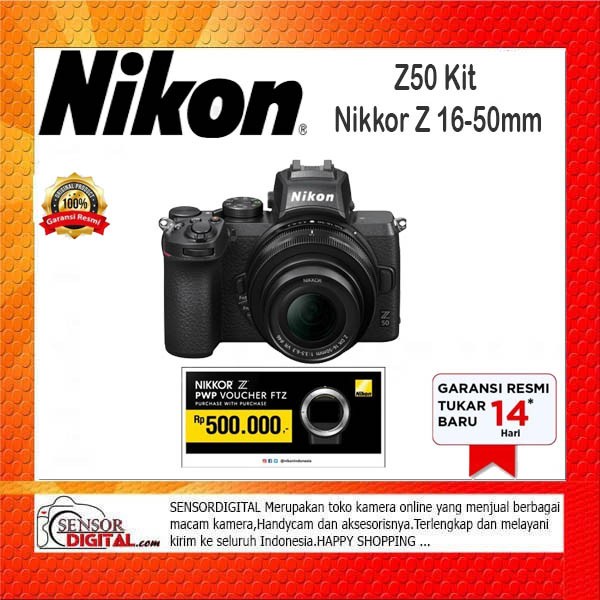 Jual Nikon Z50 + Nikkor Z 16-50mm - Garansi Resmi Nikon | Shopee Indonesia