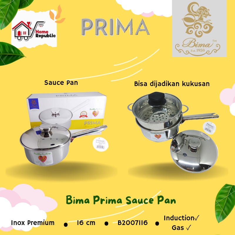 Jual Panci Bima Prima Series Saucepan 16cm 18cm B2007118 B2007116 Panci ...