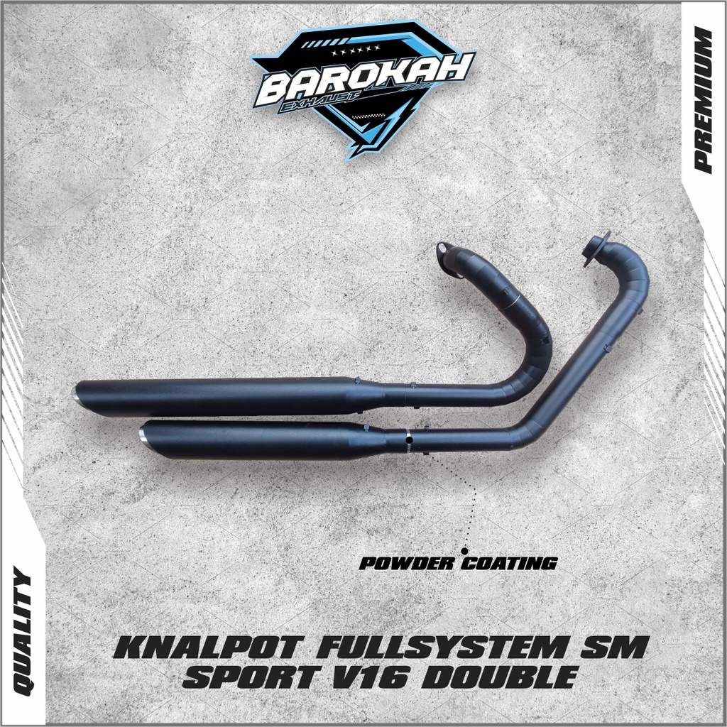 Jual Knalpot SM V16 SPESIAL CUSTOM PNP DOUBLE BLACK | Shopee Indonesia