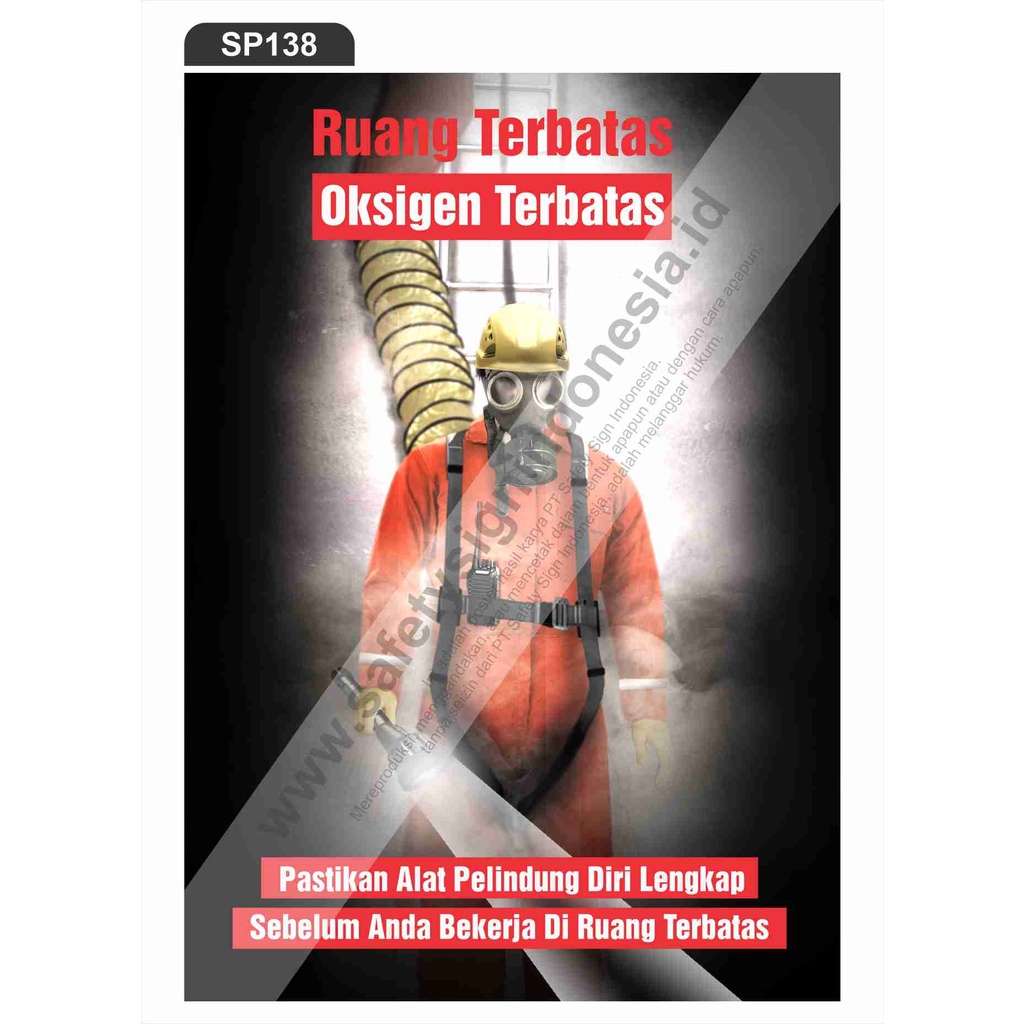 Jual SP138 Poster K3 Safety A2 - Ruang Terbatas, Oksigen Terbatas ...