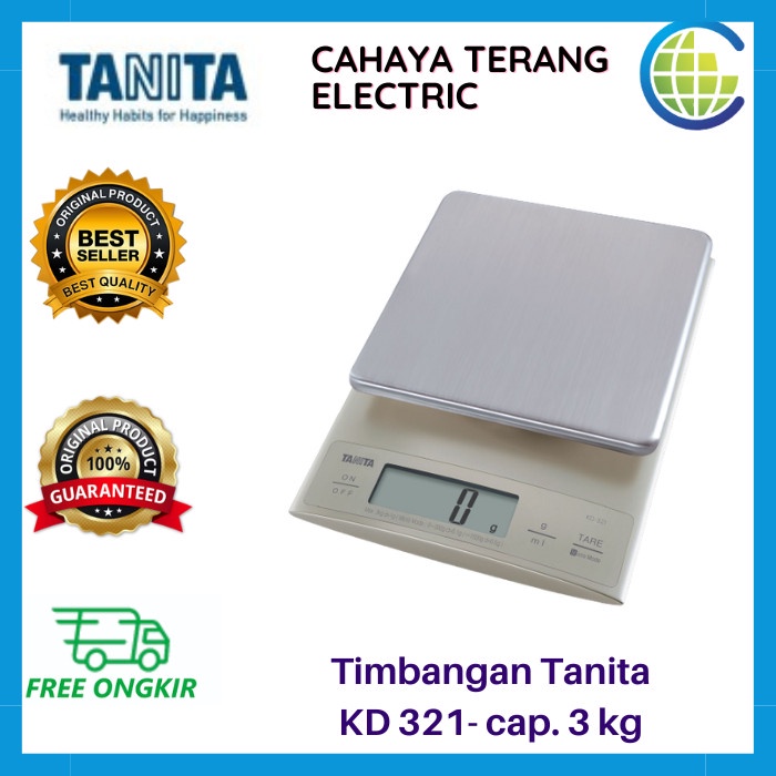 Jual Tanita Timbangan Dapur Kue KD 321 KD321 Kapasitas 3 Kg Graduation 0.1 gram | Shopee Indonesia