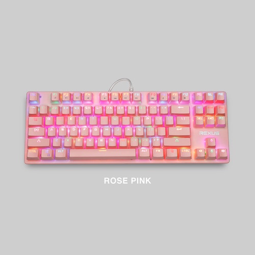 Jual Keyboard Rexus GAMING MECHANICAL RGB MX9 TKL PINK-BROWN SWITCH ...