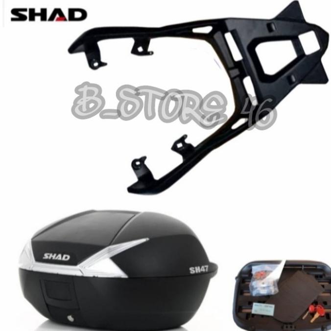 Jual Paketan Box Motor Xmax 250 Shad Sh47 Top Box Breket Full Alumunium ...