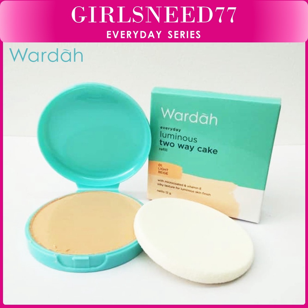 Jual WARDAH Everyday Luminous Two Way Cake Refill - Bedak Padat - COD ...
