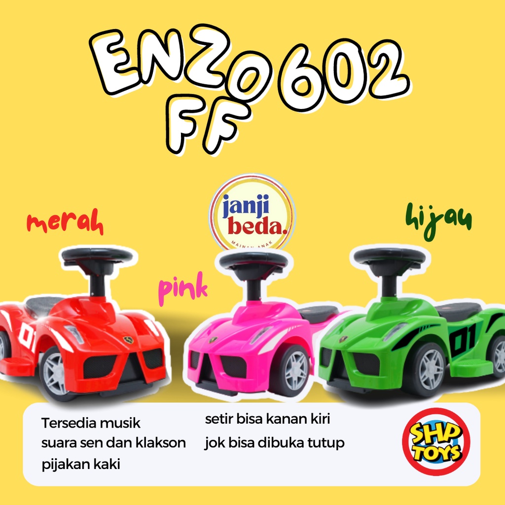 Jual FF ENZO 602 SHP Toys formula one Mainan anak Dorong Mobil Mobilan ...