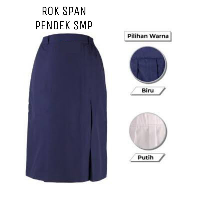 Jual Rok Span Pendek SMP Rok Span SMP Seragam Sekolah SMP Rok SMP Rok ...