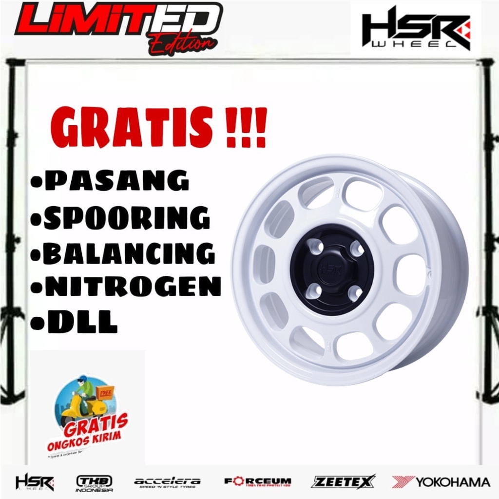 Jual PELEK MOBIL RACING MURAH KLG9100 HSR R15X65 H4X114,3 ET42 WHITE ...