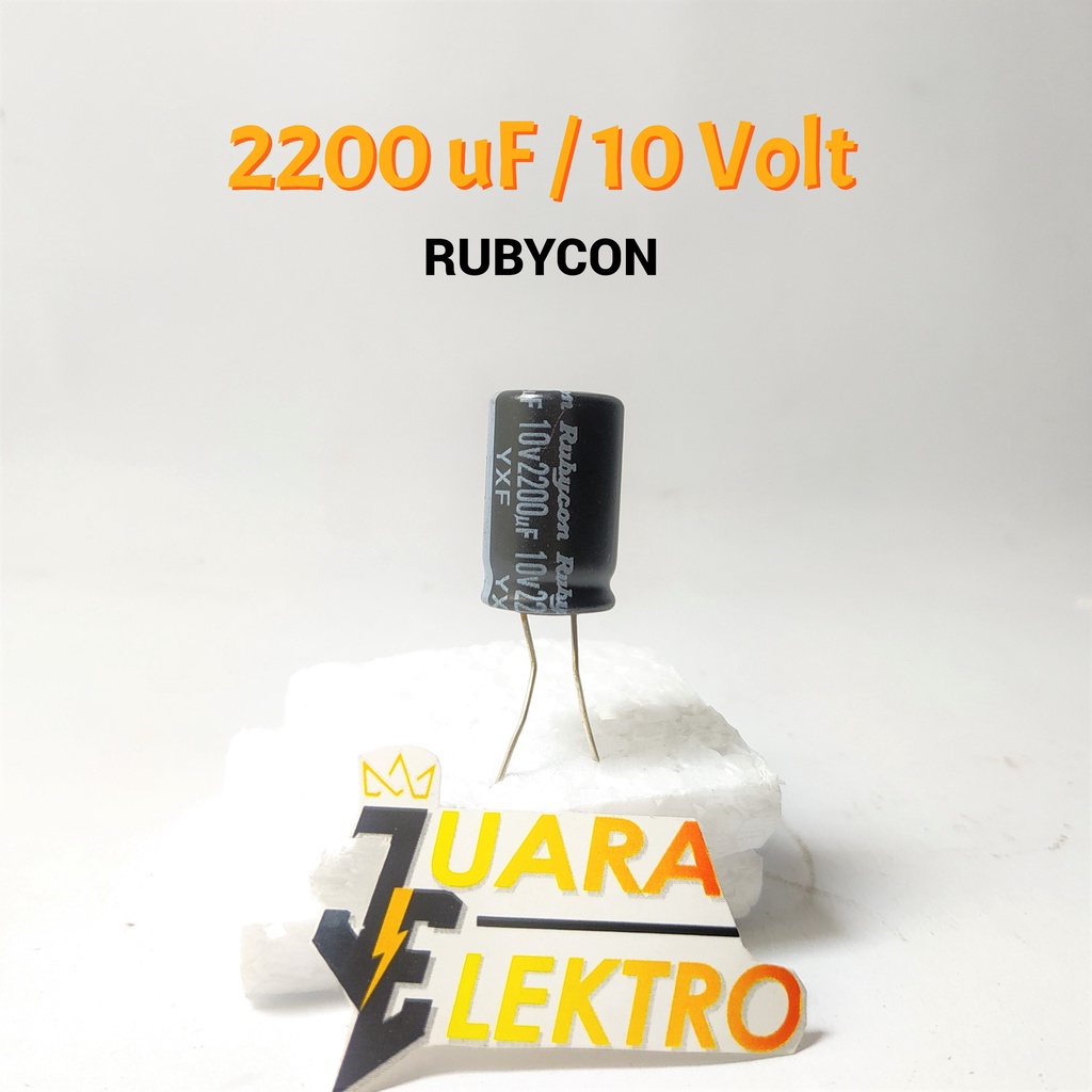 Jual KAPASITOR ELCO 2200uF / 10V | Elko 2200 uF/10 Volt (RUBYCON ...