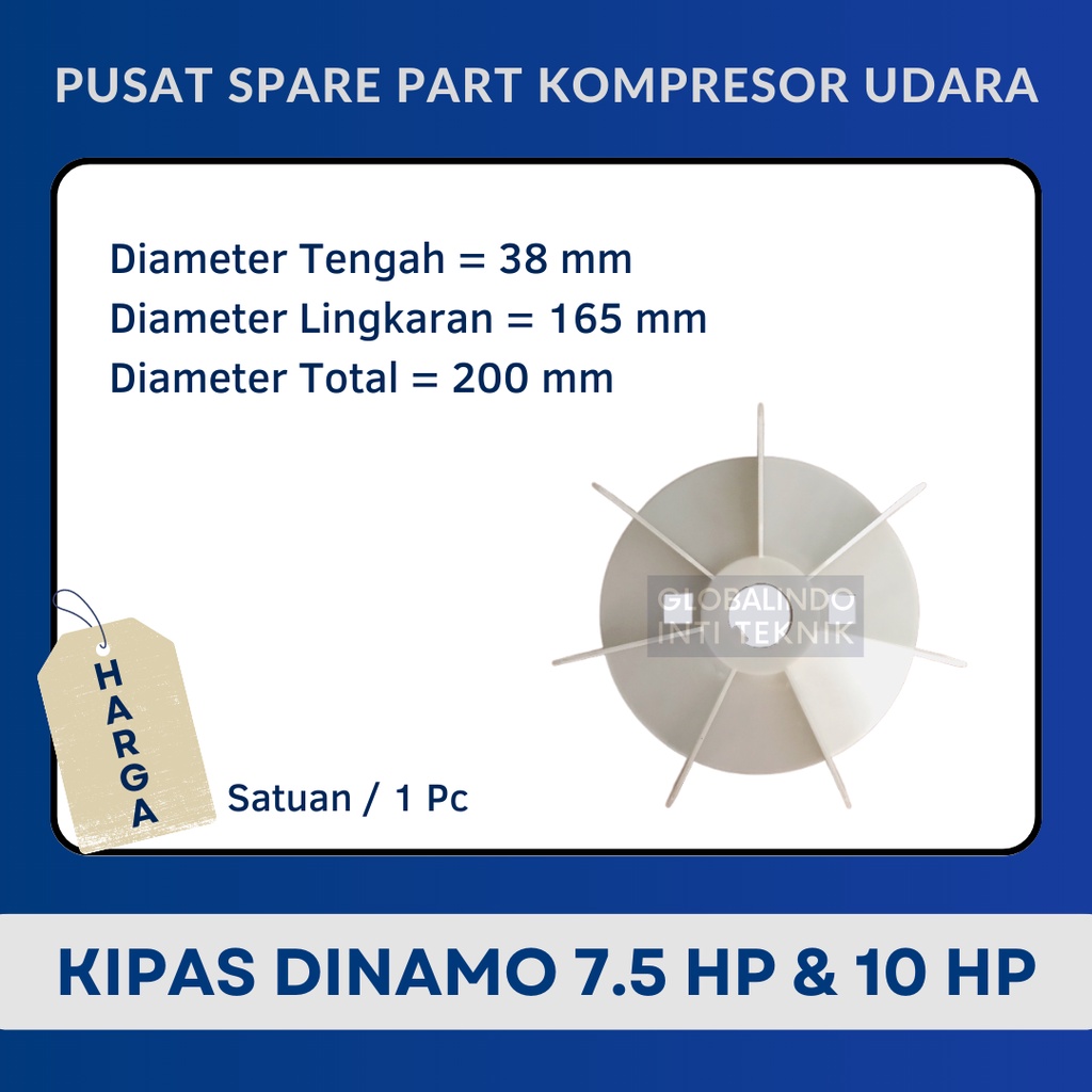 Jual Kipas Fan Dinamo Elektro Motor Kompresor Angin 7.5 HP & 10 HP ...