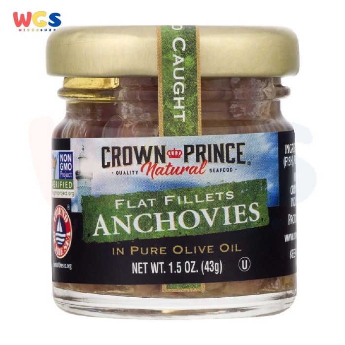 Jual CROWN PRINCE NATURAL FLAT FILLETS OF ANCHOVIES IN PURE OLIVE OIL ...
