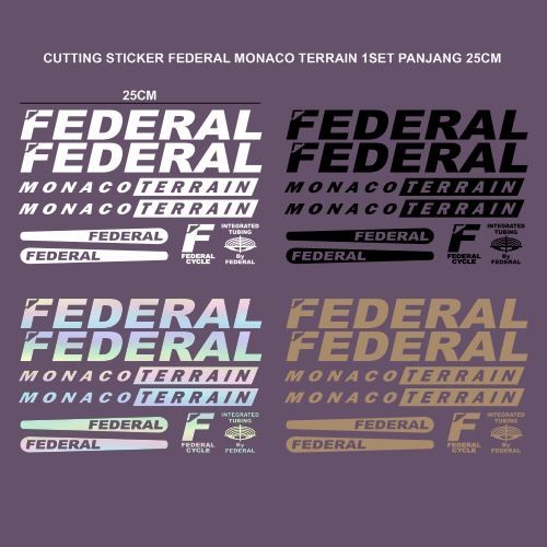 Jual Cutting Sticker Sepeda Federal MONACO TERRAIN Stiker Frame Bike ...
