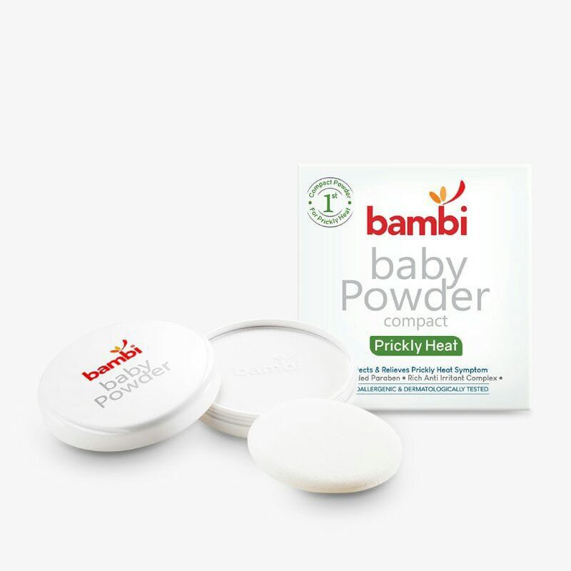 Jual Baby Powder Compact Prickly Heat Bambi / Bedak Bayi 40gr | Shopee ...