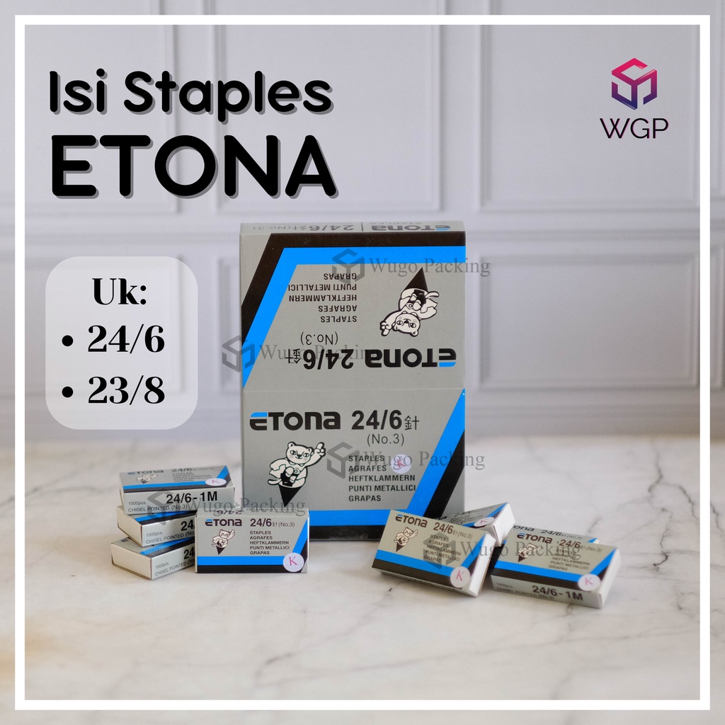 Jual Isi Staples Etona Stapler 24/6 23/8 | Shopee Indonesia