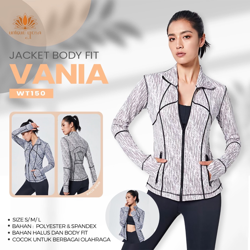Jual Jaket Body Fit Tangan Panjang untuk Senam Olahraga Yoga / Jacket ...
