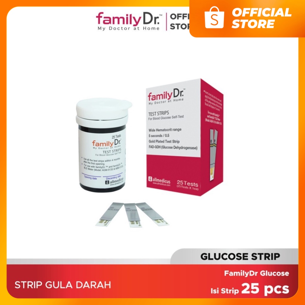 Jual FAMILY DR - Strip Gula Darah | Glucose Test Strip Isi 25 Strip ...