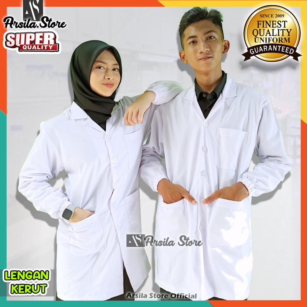 Jual (MURAH) JAS LABORATORIUM LENGAN PANJANG / JAS LAB LENGAN PANJANG ...