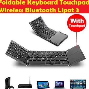 Jual UNIVERSAL Foldable Wireless KEYBOARD Bluetooth Touchpad Lipat 3 ...