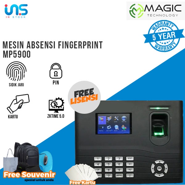 Jual Mesin Absensi Fingerprint dan Kartu RFID MAGIC MP5900 Garansi ...