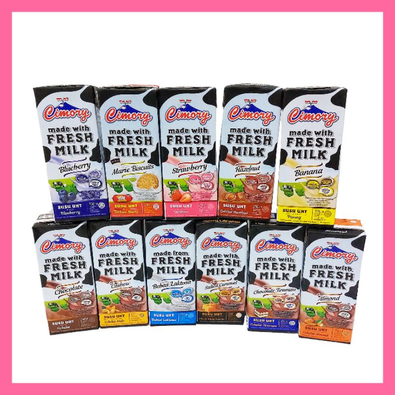 Jual cimory susu fresh milk uht kotak 250ml cokelat sea salt stoberi ...