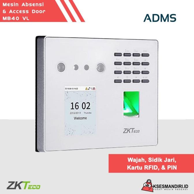Jual Fingerprint Mesin Absensi Dan Access Door Zkteco Mb40 Vl | Shopee ...