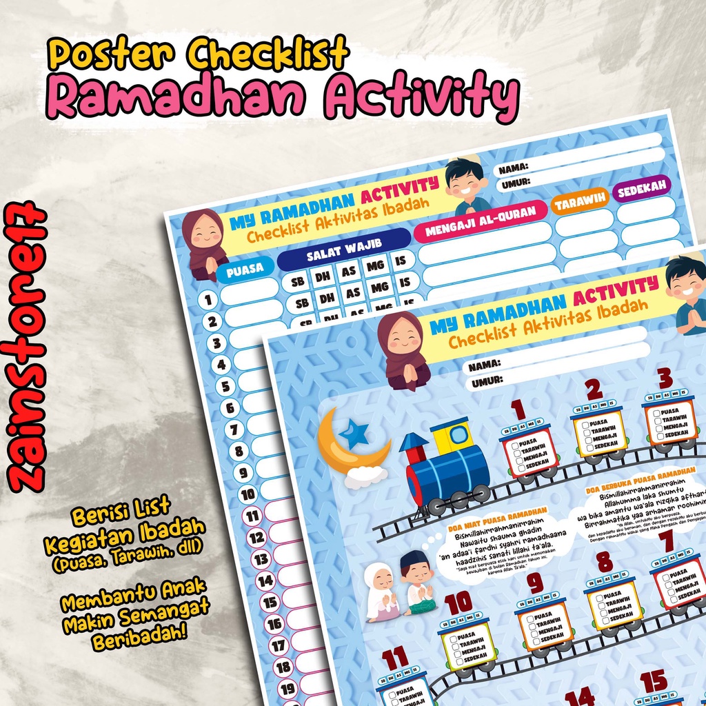 Jual [Edisi Ramadhan] - POSTER EDUKASI - Aktivitas Ibadah Bulan ...