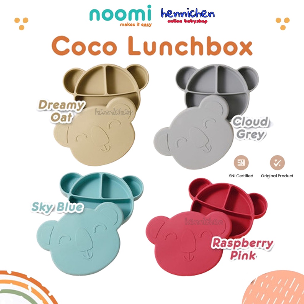 Jual NOOMI COCO LUNCH BOX SILICONE 6m+ TEMPAT MAKAN ANAK TEMPAT MAKAN ...