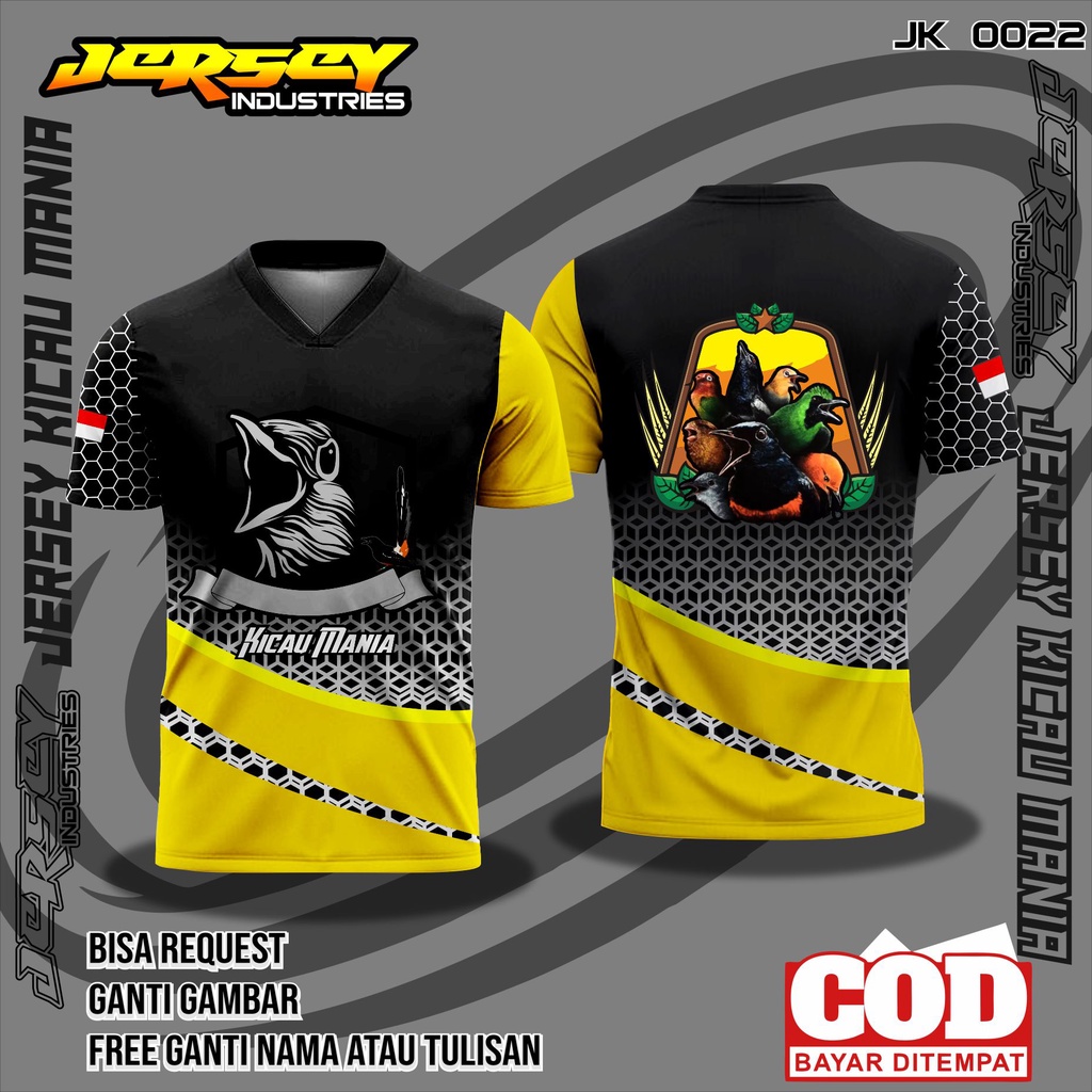 Jual Kaos Jersey Burung Full Printing, Bisa Ubah Nama Dan Nomor, Bisa ...