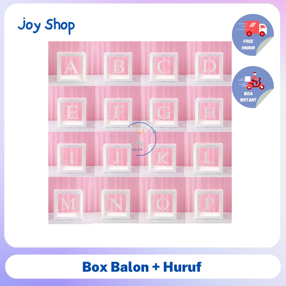 Jual Box Balon Huruf Mika Transparant Satuan DIY Abjad Balloon | Shopee ...